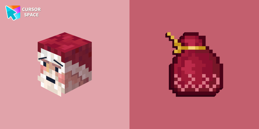 Cursor Santa Claus Minecraft Skin For Chrome - Cursor Pack | Cursor Space